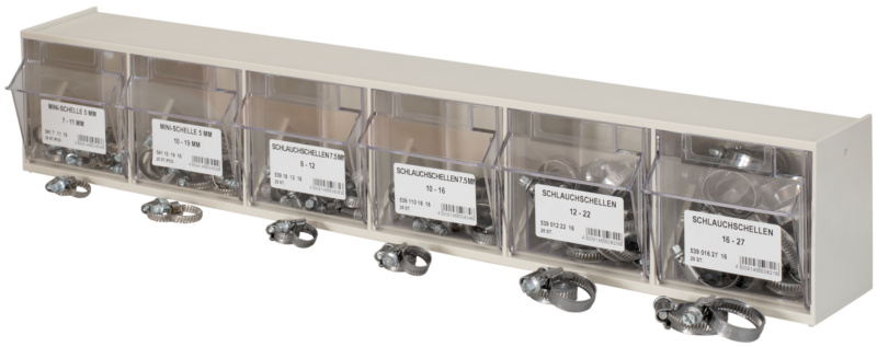 Werkstattregal Schlauchschellen bestückt, 5-fach | SWG Schraubenwerk ...